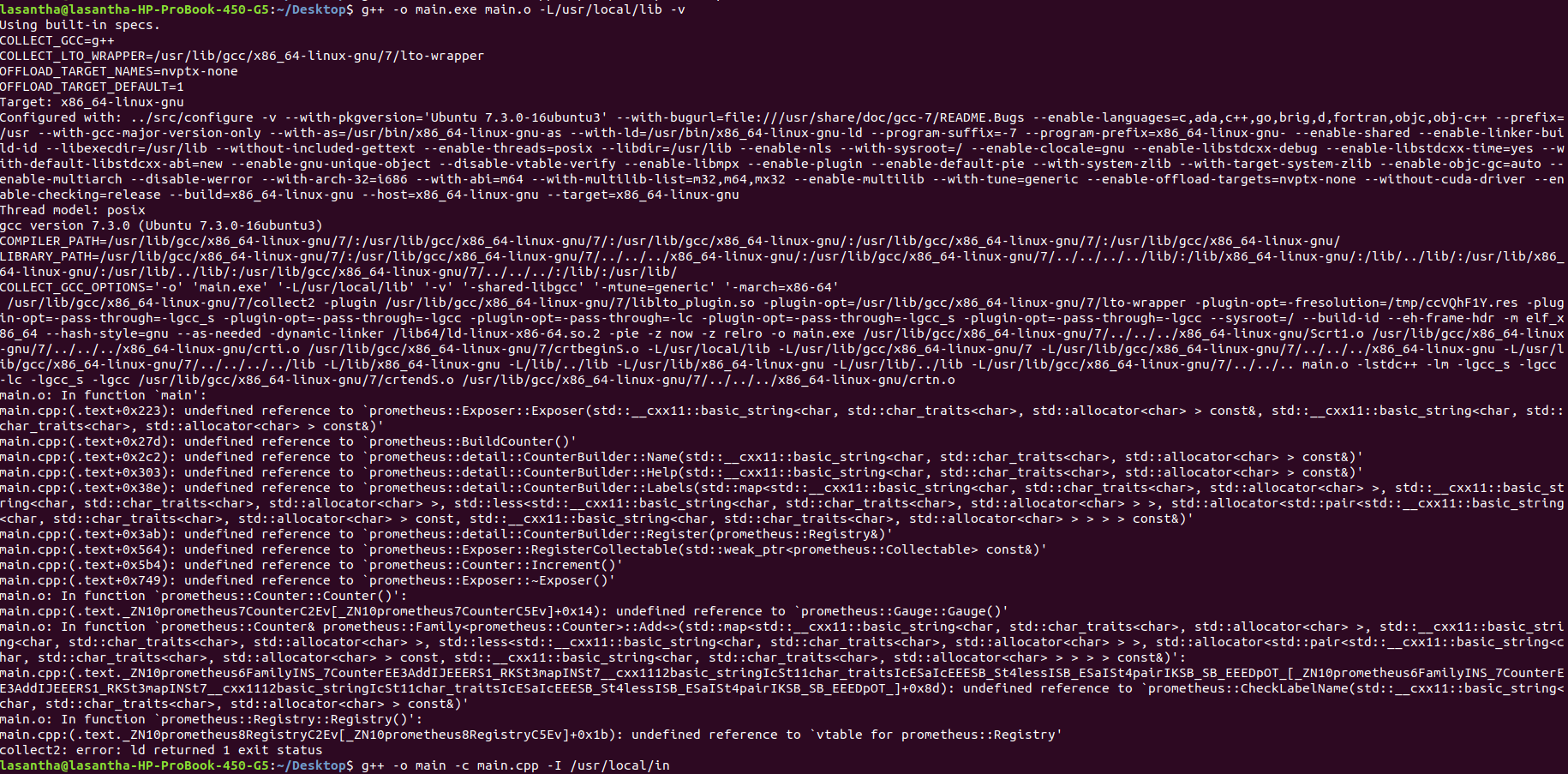 Cannot build properly in ubuntu · Issue #139 · jupp0r/prometheus-cpp · GitHub