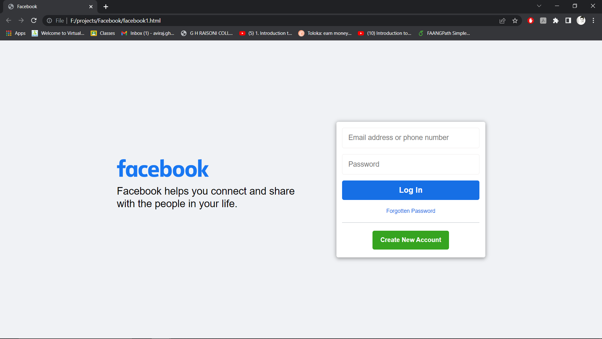 GitHub - Avi03raj/Facebook: Created a facebook login page using HTML and CSS.