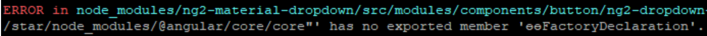 Node Modules Angular Core Core Has No Exported Member ɵɵfactorydeclaration Angular 10