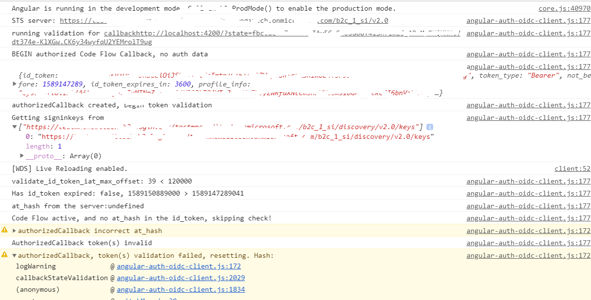 athash is not returned in code-flow by Azure B2C failing validation. · Issue #721 · damienbod ...