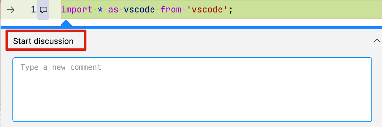 Is it possible to change the default comment thread header "Start discussion" · microsoft vscode ...