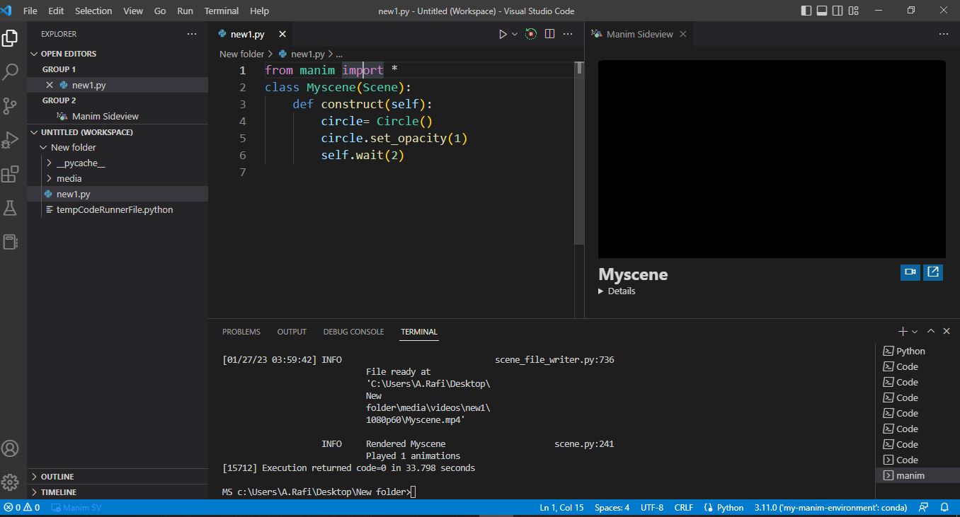 Not Getting A Circle · Issue 3136 · Manimcommunity Manim · Github