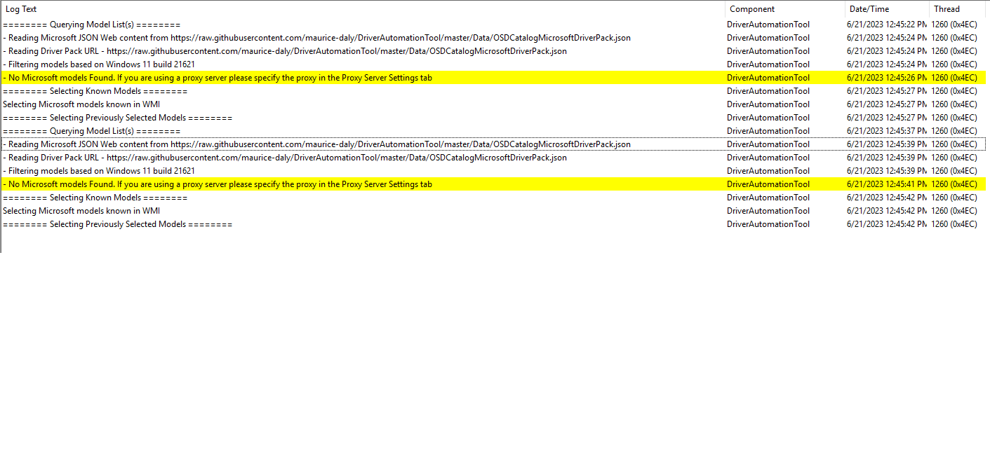 DAT 7.1.9 & MS Surface Known Model Detection not working? · Issue #421 · maurice-daly ...