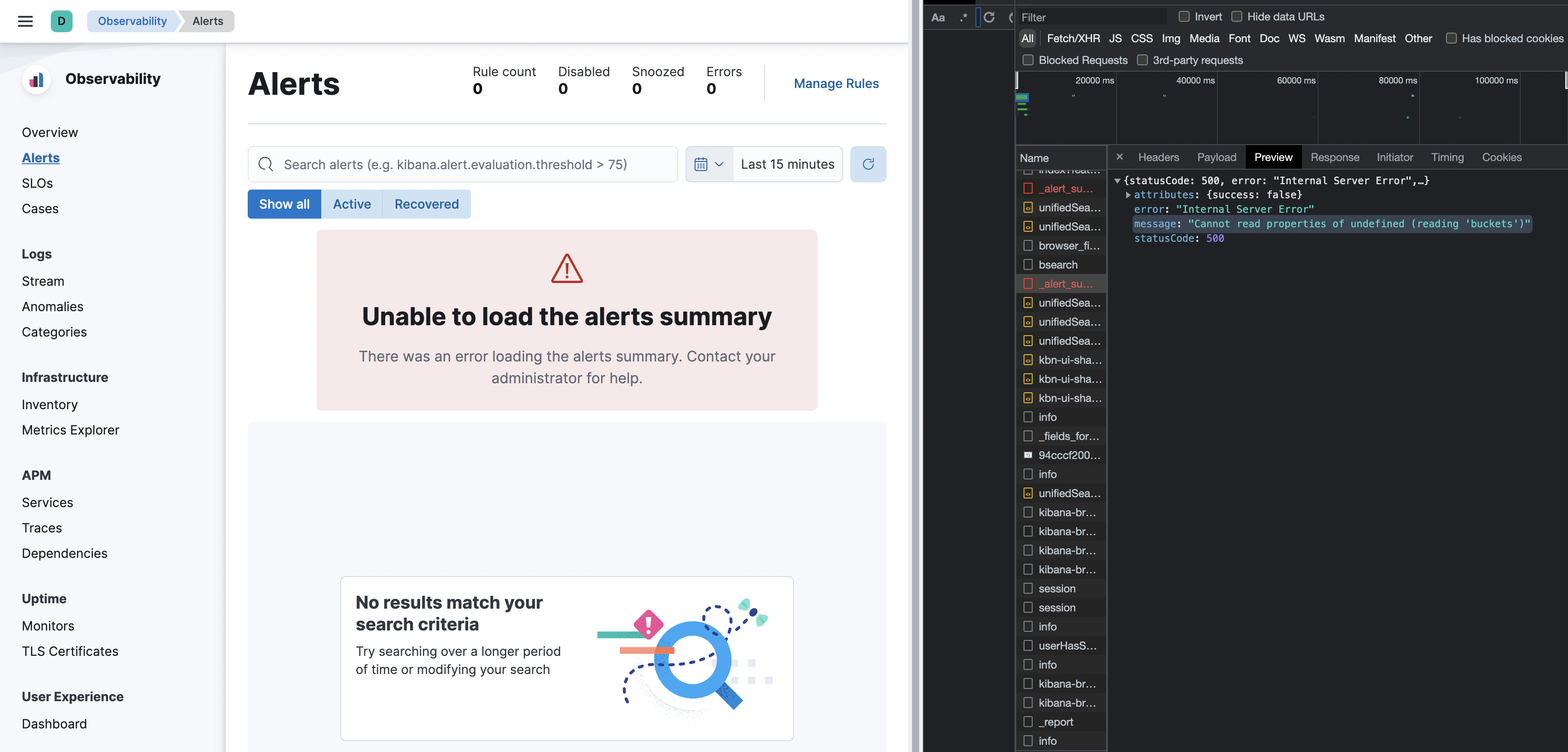 Fix Internal Server Error In Alertsummary Api When No Rule Has Been Defined · Issue 148653
