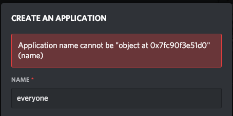 Creating application with invalid username gives a bad error · Issue ...