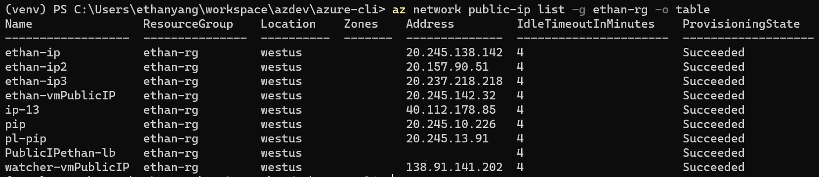Cannot list the public-ips · Issue #25555 · Azure/azure-cli · GitHub