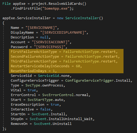 ServiceConfig functionality warning · Issue #299 · oleg-shilo/wixsharp · GitHub