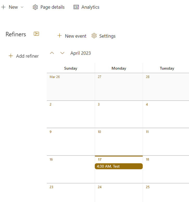 Rhythm of business calendar - time changes after after refresh on adding a new event · Issue ...