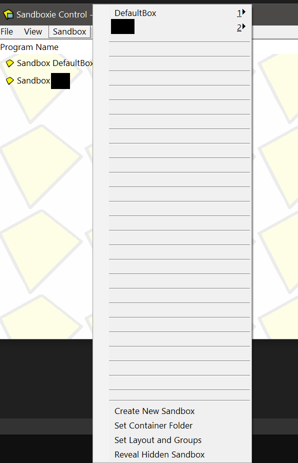 Sandboxie Control generates multiple separators after creating a new ...