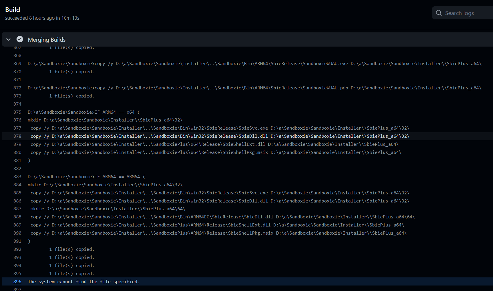 CI workflow returns "The system cannot find the file specified." · Issue #2415 · sandboxie-plus ...