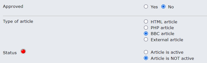 Article search: Adding the permission to turn it off for non-approved ...