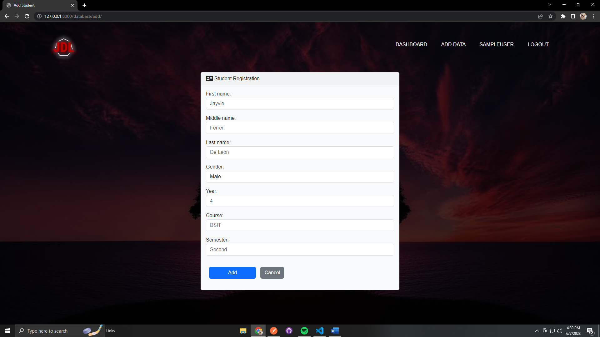GitHub - jayvie2007/DjangoStudentManagementSystemWithAPI: A practice ...
