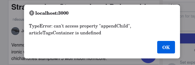 Error When Adding or Removing Tags through the Moderation Panel · Issue #14554 · forem/forem ...