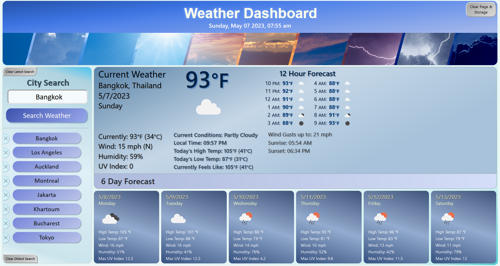 GitHub - DanielFMcKay/Weather-Dashboard: a weather app for displaying ...