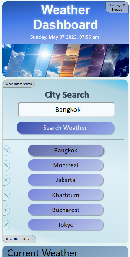 GitHub - DanielFMcKay/Weather-Dashboard: a weather app for displaying ...