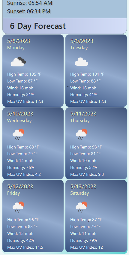 GitHub - DanielFMcKay/Weather-Dashboard: a weather app for displaying ...