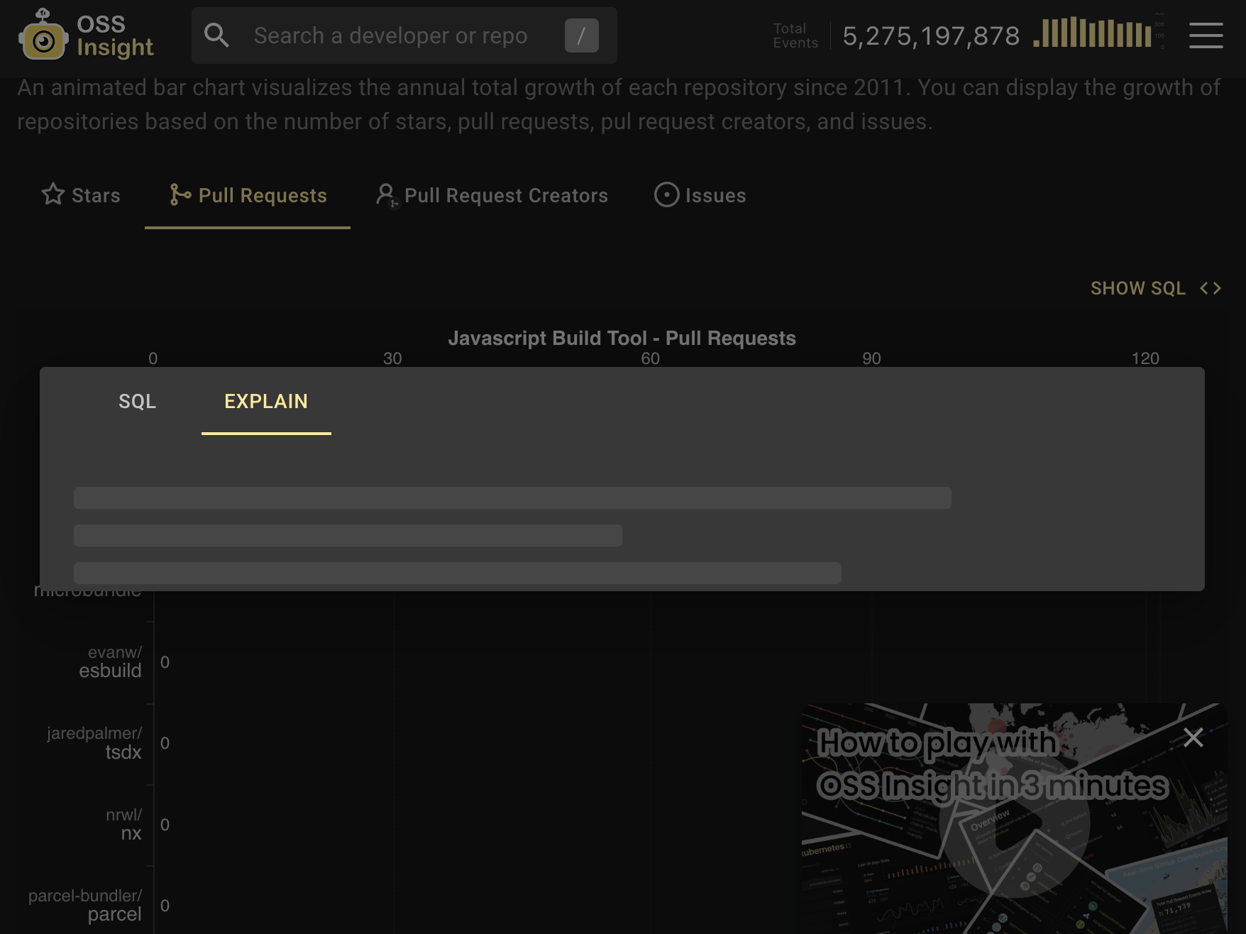 The `EXPLAIN` of collections page does't work · Issue #960 · pingcap/ossinsight · GitHub