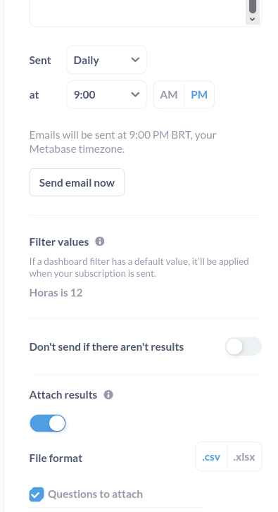 Dashboard Subscription fails, when using dashboard default filter value on Native query with ...
