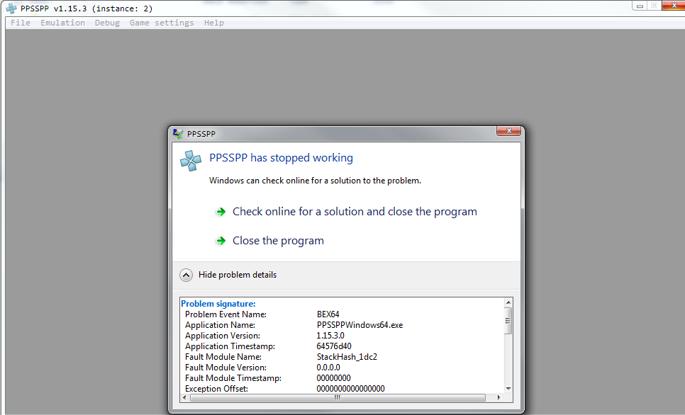 stopped working BEX64 · Issue #16854 · hrydgard/ppsspp · GitHub