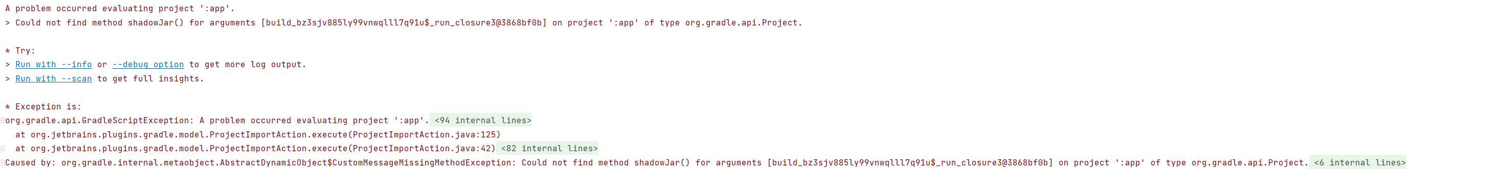GitHub - devinmorgan/shadow-plugin-issue: Simple hello world example of an Android library that ...