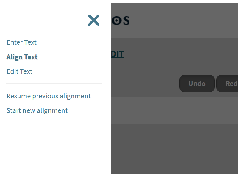 Update main menu · Issue #379 · alpheios-project/alignment-editor-new · GitHub