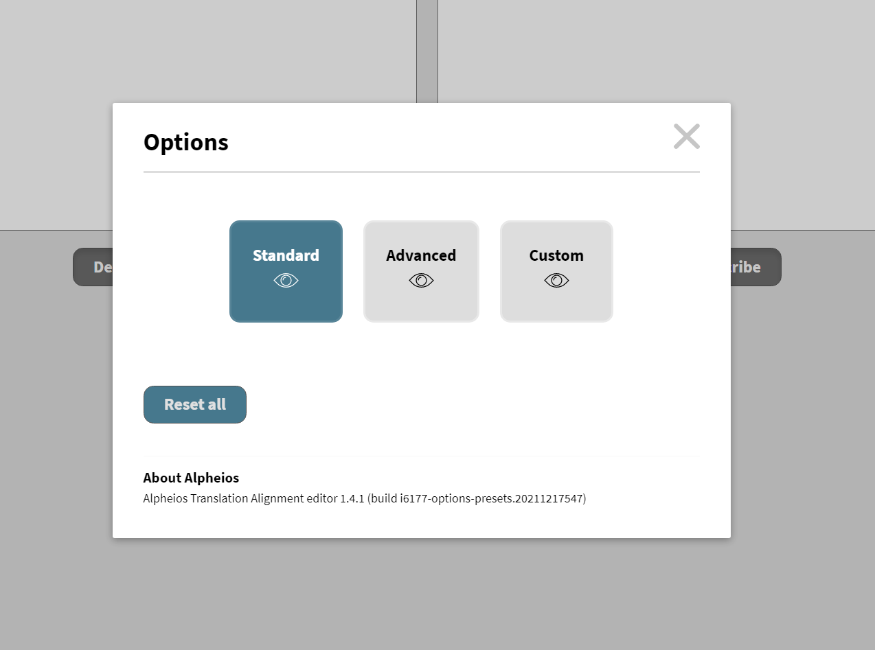 Add modes to Options on Text Enter screen · Issue #611 · alpheios-project/alignment-editor-new ...