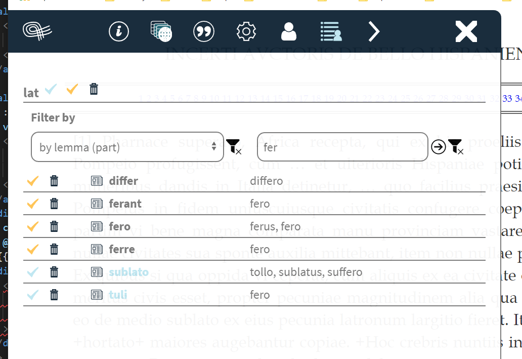 wordlist: filter on form/lemma · Issue #419 · alpheios-project/components · GitHub