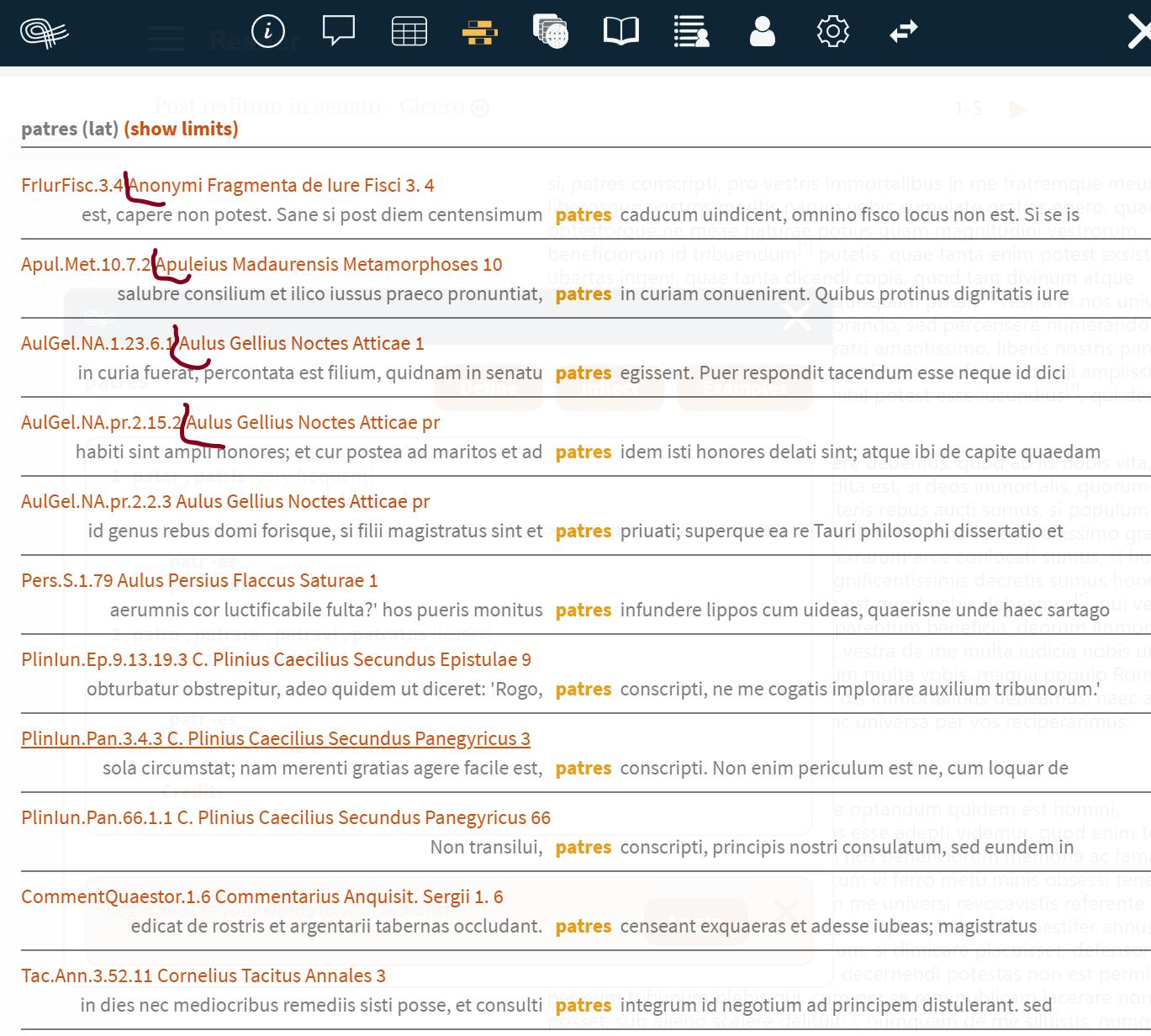 usage examples: automatically execute limit (filter) upon selection · Issue #620 · alpheios ...