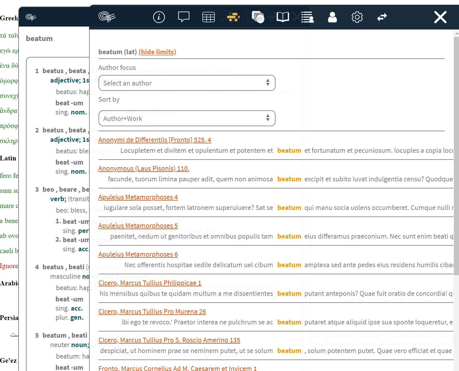 usage examples: automatically execute limit (filter) upon selection · Issue #620 · alpheios ...