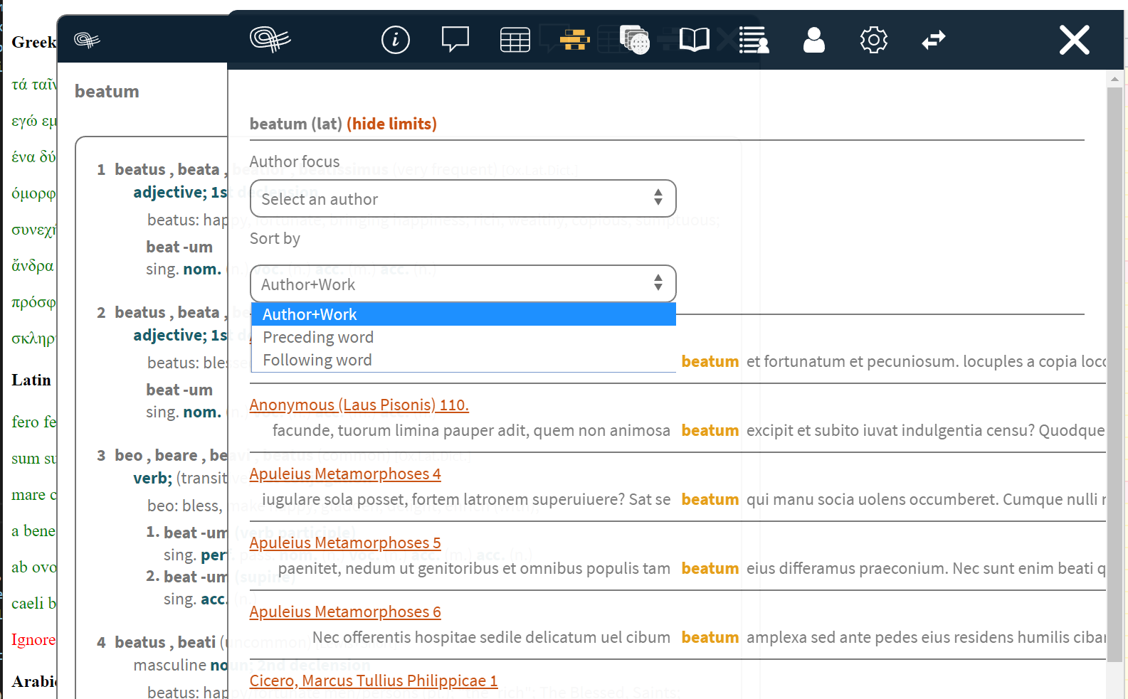 usage examples: automatically execute limit (filter) upon selection · Issue #620 · alpheios ...