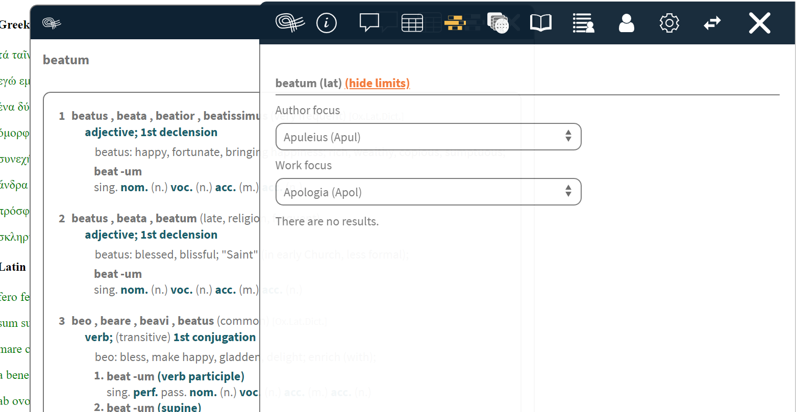 usage examples: automatically execute limit (filter) upon selection · Issue #620 · alpheios ...