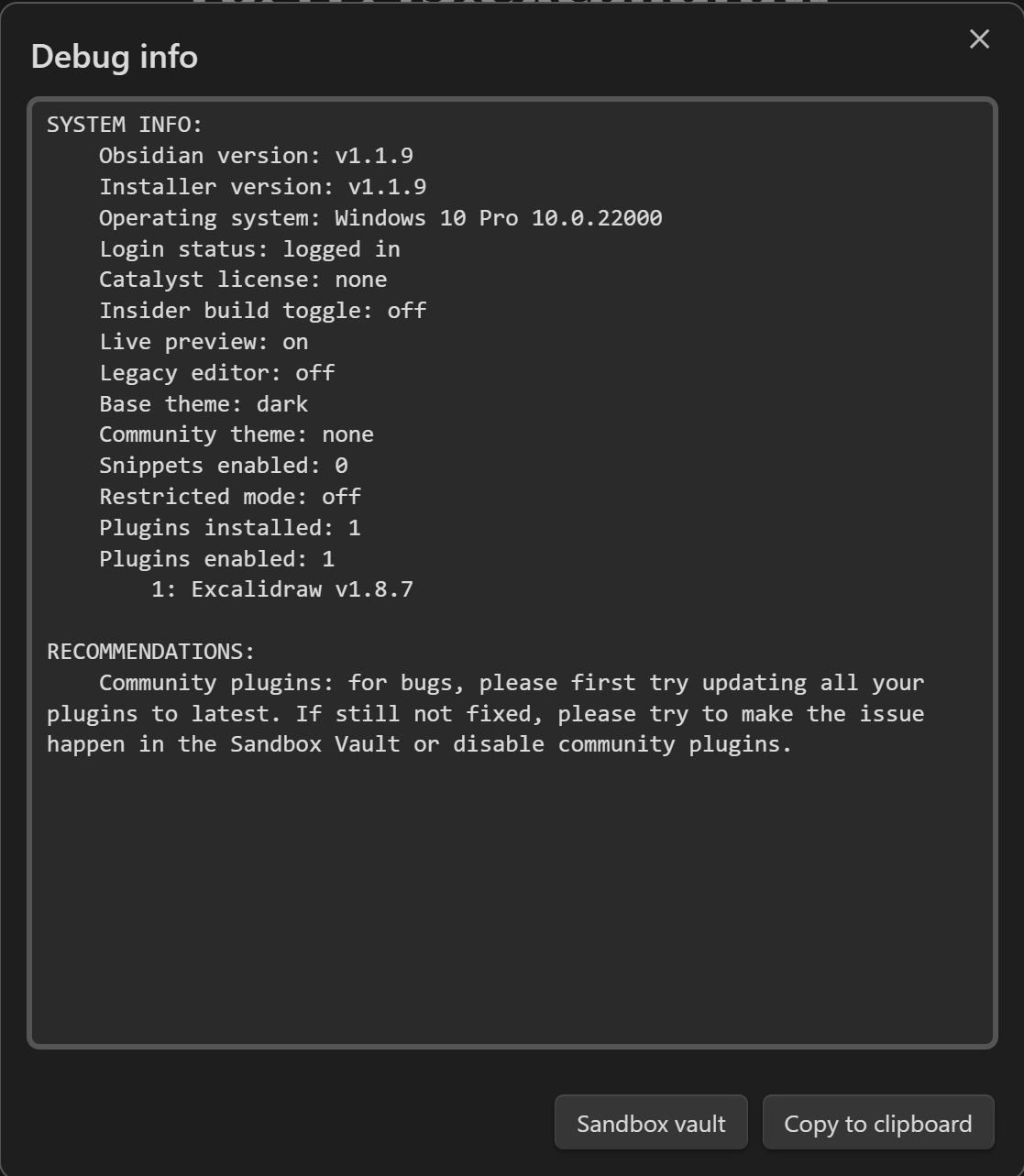 BUG: Excalidraw sync unavailable · Issue #993 · zsviczian/obsidian-excalidraw-plugin · GitHub