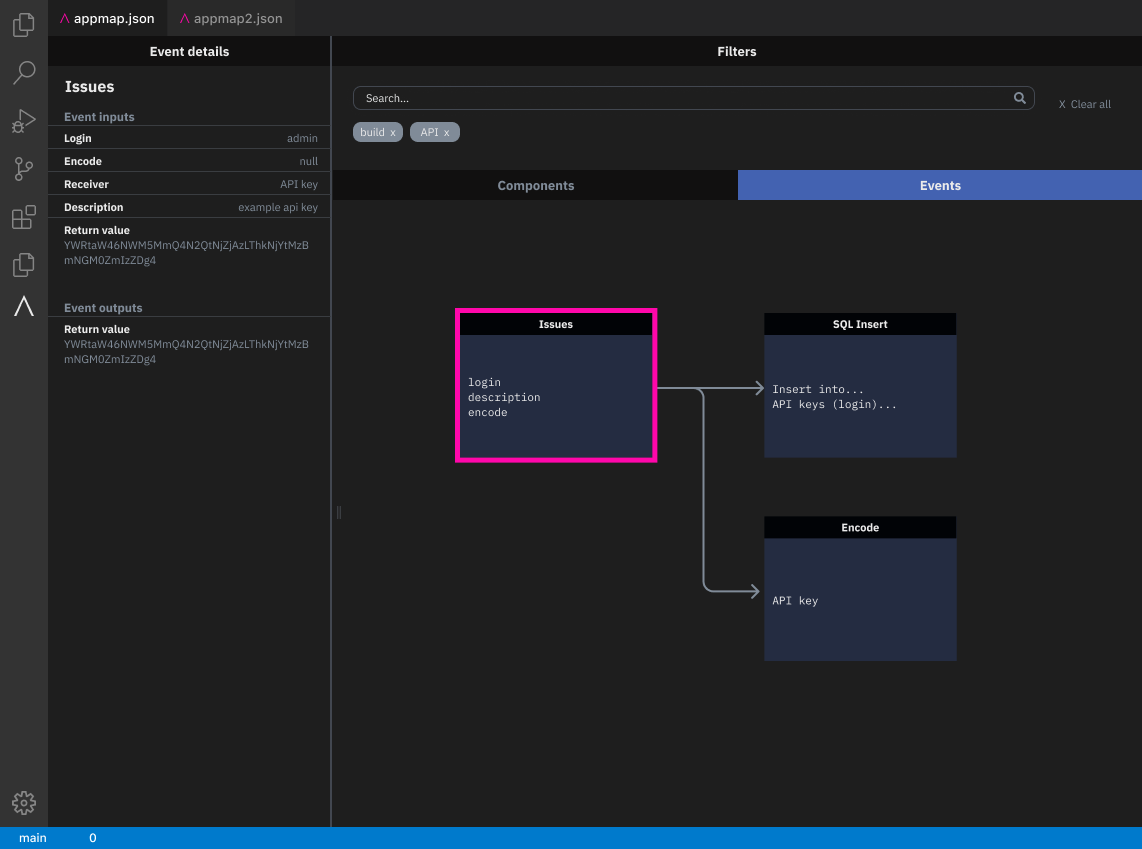 Event panel has split details · Issue #41 · getappmap/vscode-appland · GitHub