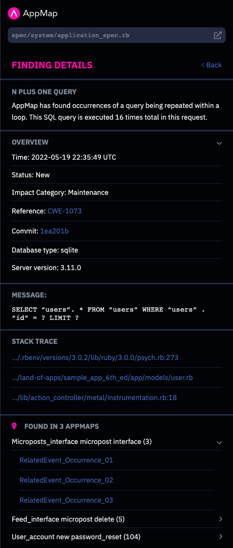 Finding Details Are Added To Map View In Ide · Issue 876 · Getappmap Appmap Js · Github