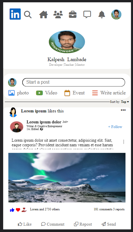 GitHub - KalpeshLambade/linkdin_clone