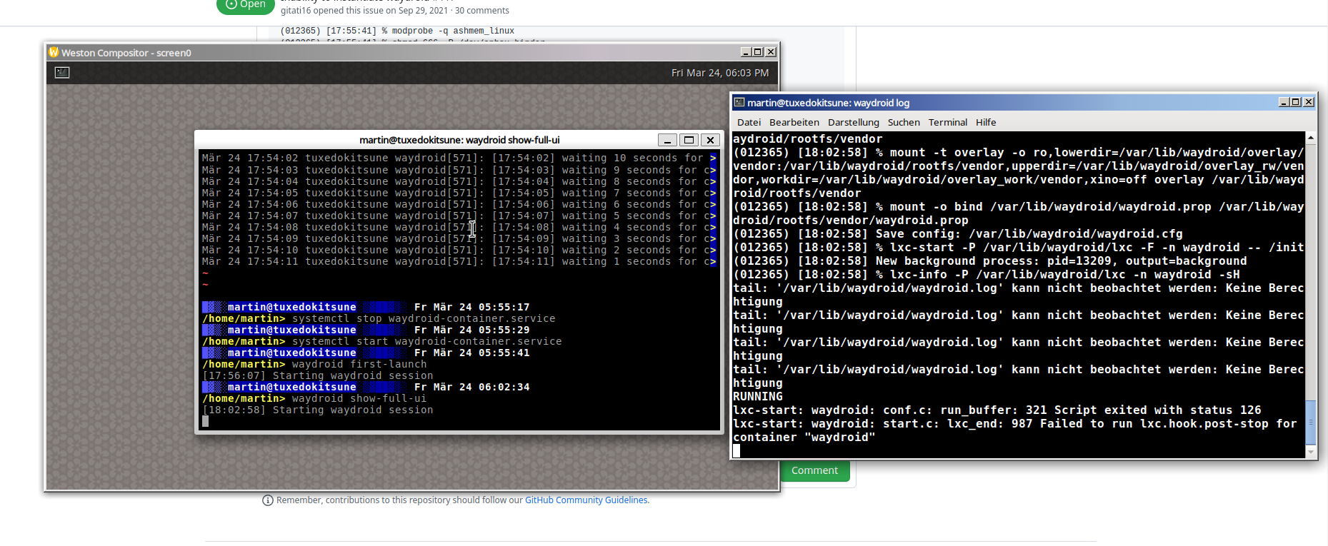 Inability to instantiate waydroid · Issue #117 · waydroid/waydroid · GitHub
