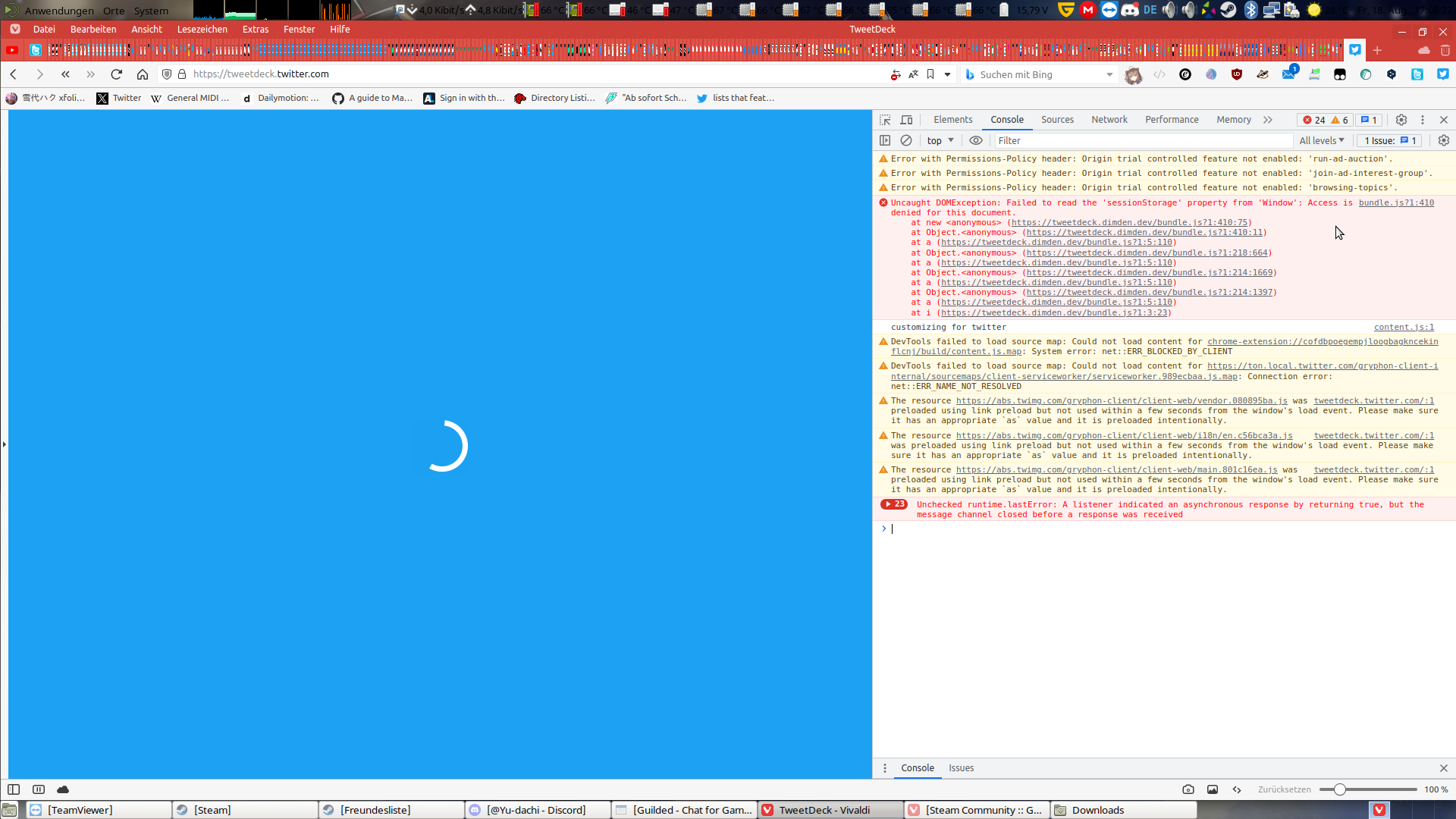 Tweetdeck doesn't load · Issue #4 · dimdenGD/OldTweetDeck · GitHub