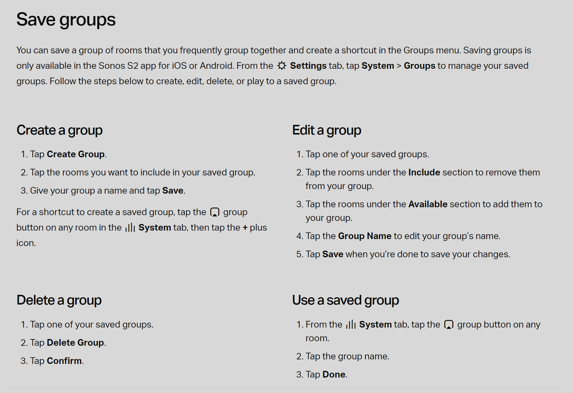 Feature request: Support for saved room groups in Sonos S2 · Issue #727 ...