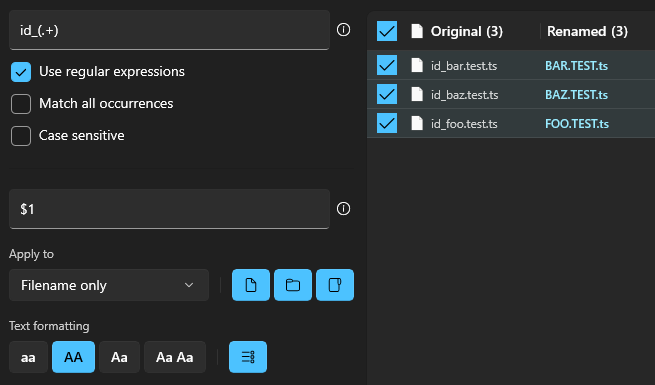 PowerRename: 'Apply to' option for files with compound extensions · Issue #30003 · microsoft ...