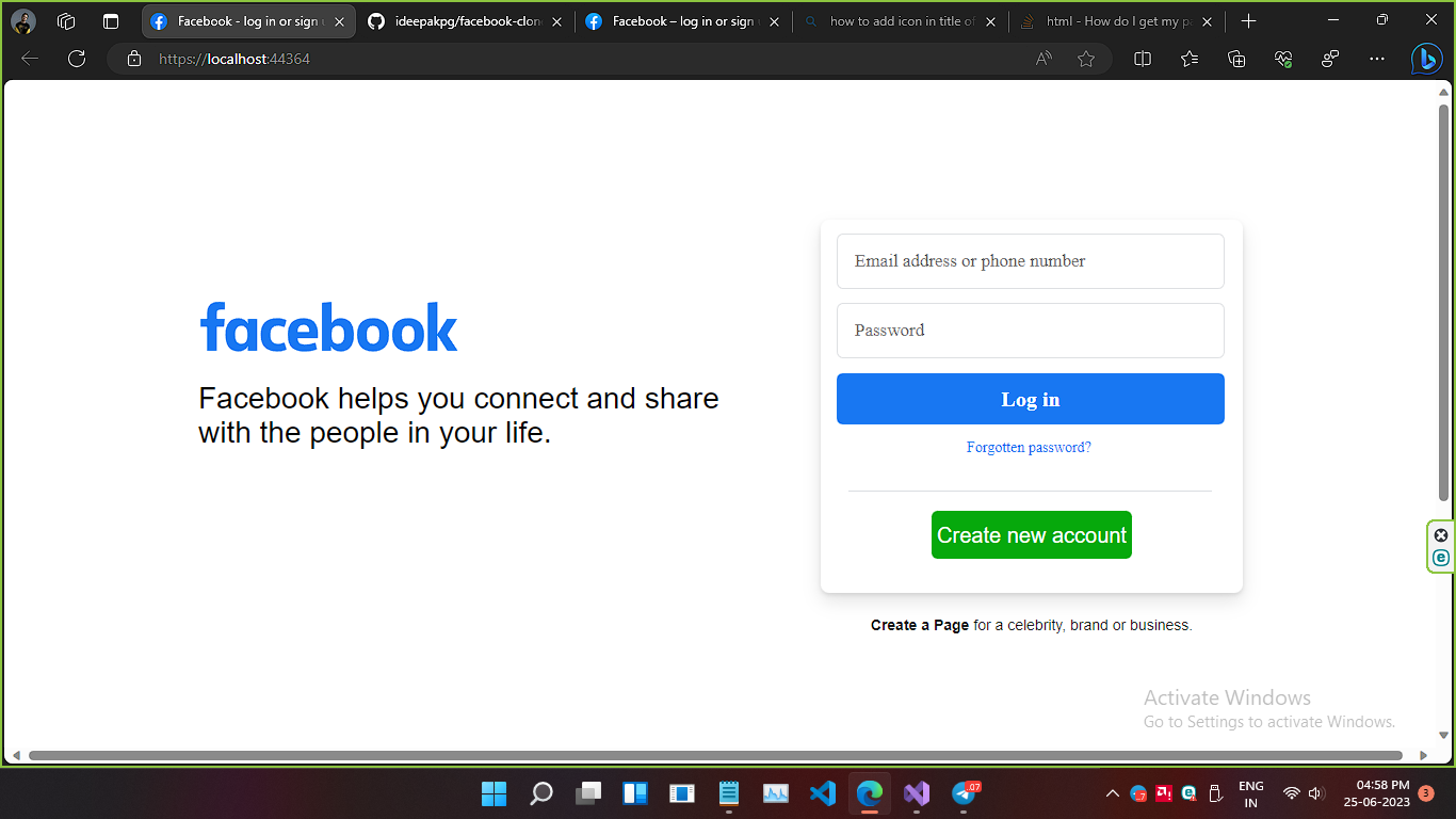 GitHub - ideepakpg/facebook-clone