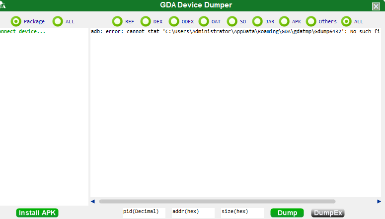 402 点击dump Adb Error · Issue 108 · Charles2gangda Android Reversing Tool · Github 2438
