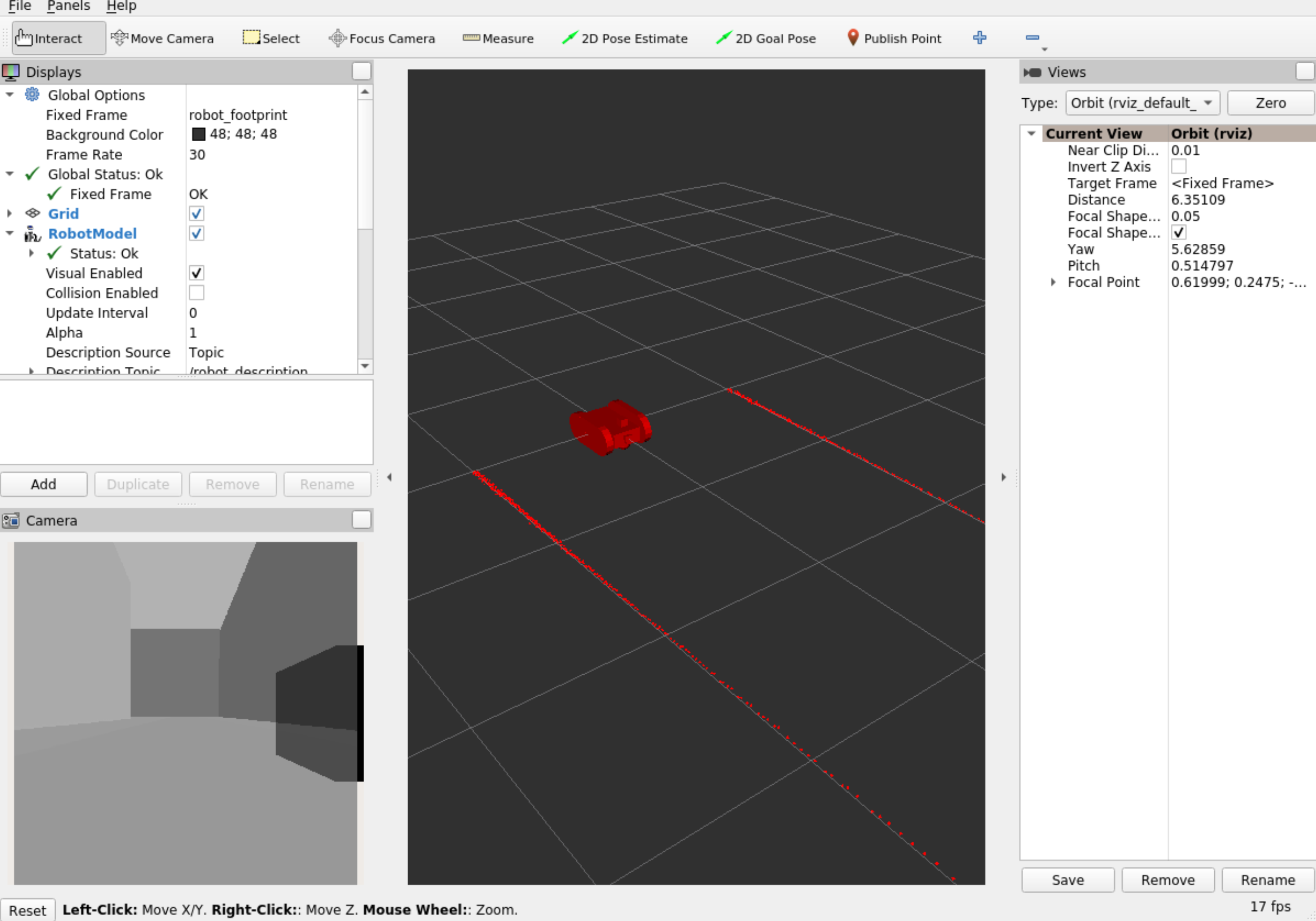 maze_world.launch.py 실행시 rviz상으로 gcamp_world가 출력됩니다. · Road-Balance gcamp_ros2_basic ...