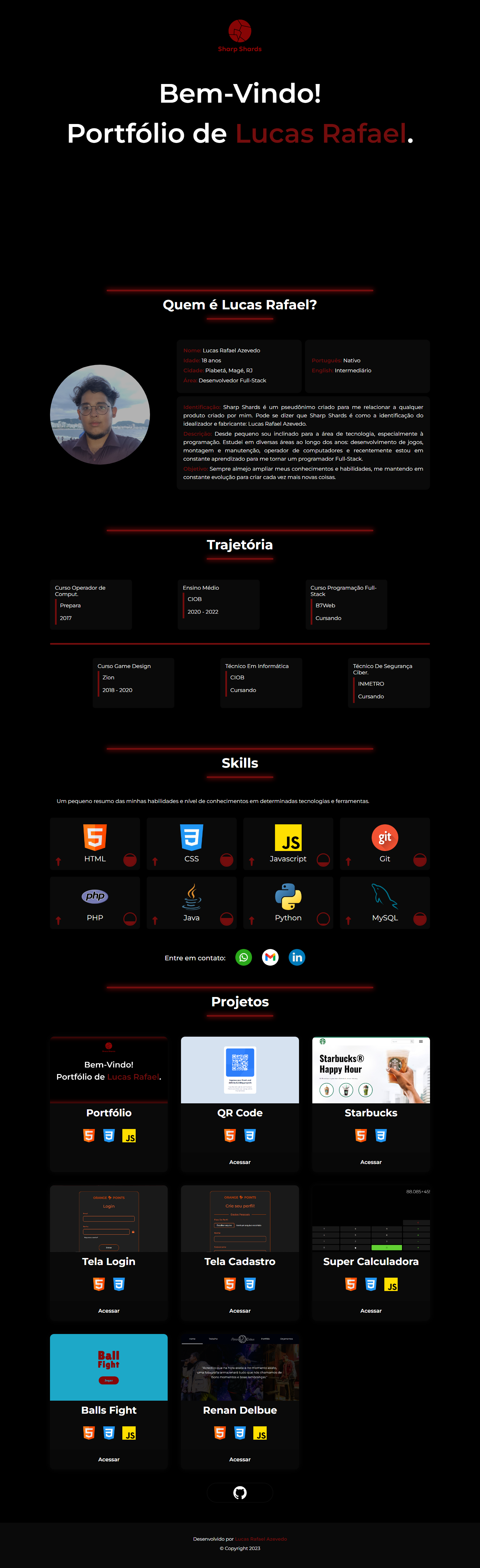 GitHub - SharpShards/portfolio: Portifólio com descrições sobre mim ...