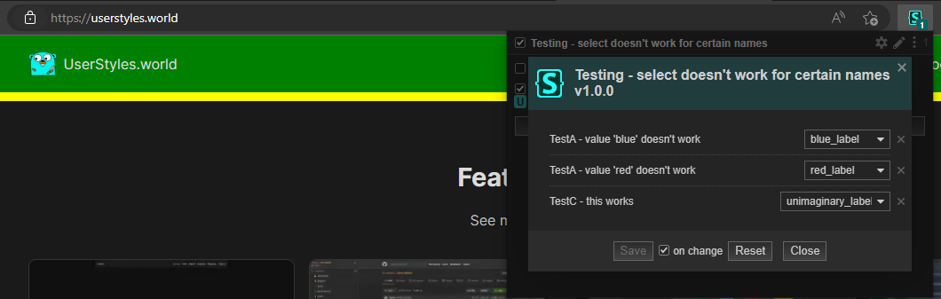 [Bug] select option having certain values (like "red", "blue") doesn't work · Issue #1539 ...
