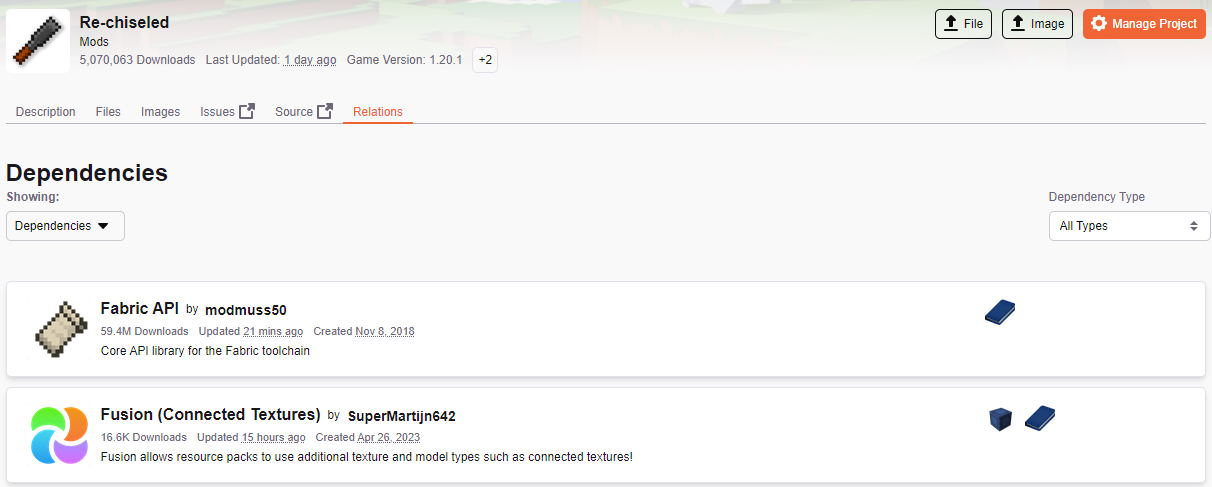 Fusion Dependency · Issue #37 · SuperMartijn642/Rechiseled · GitHub