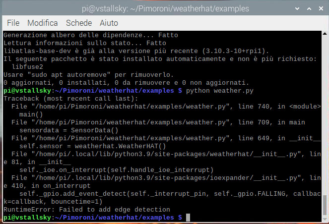 weather hat doesn't work anymore · Issue #23 · pimoroni/weatherhat-python · GitHub