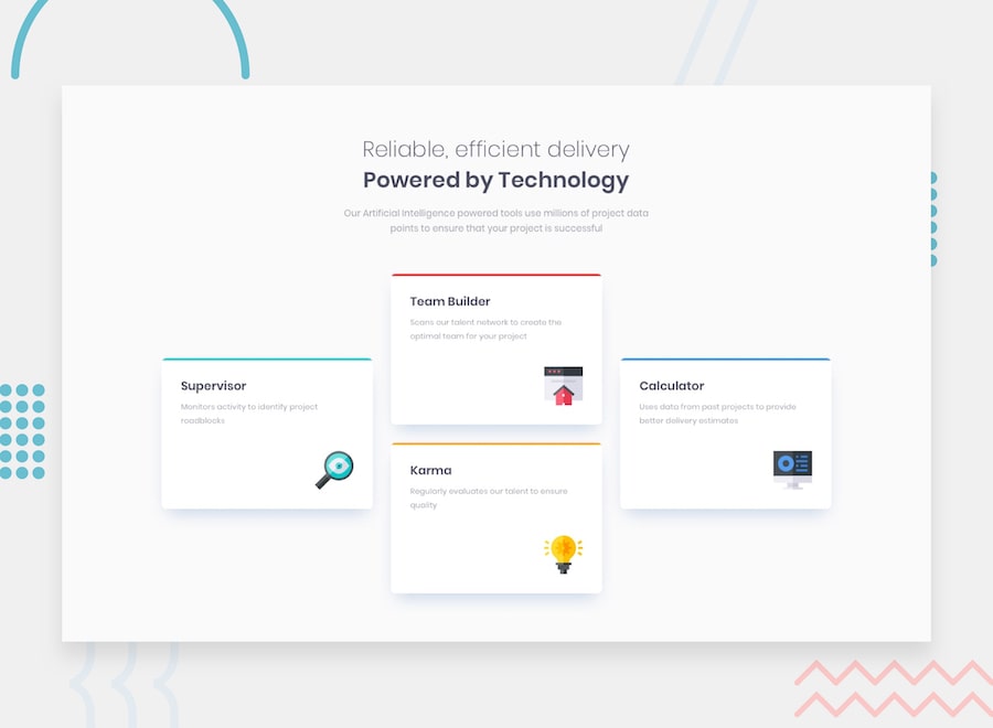 GitHub - magsaram/Four-card-feature-section: FrontendMentor.io challenge. / Feb 26 2023