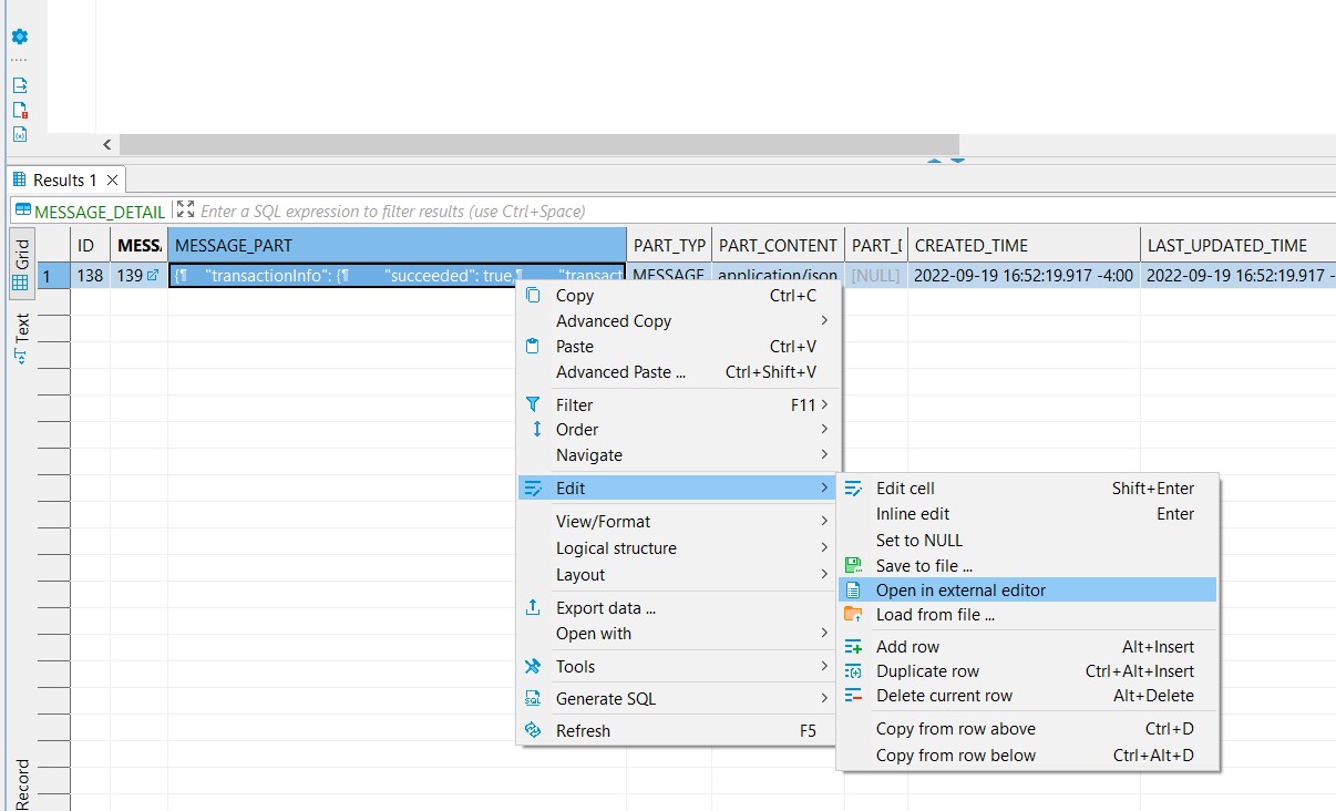 Enable shortcut for using external editor to edit a data field in data ...