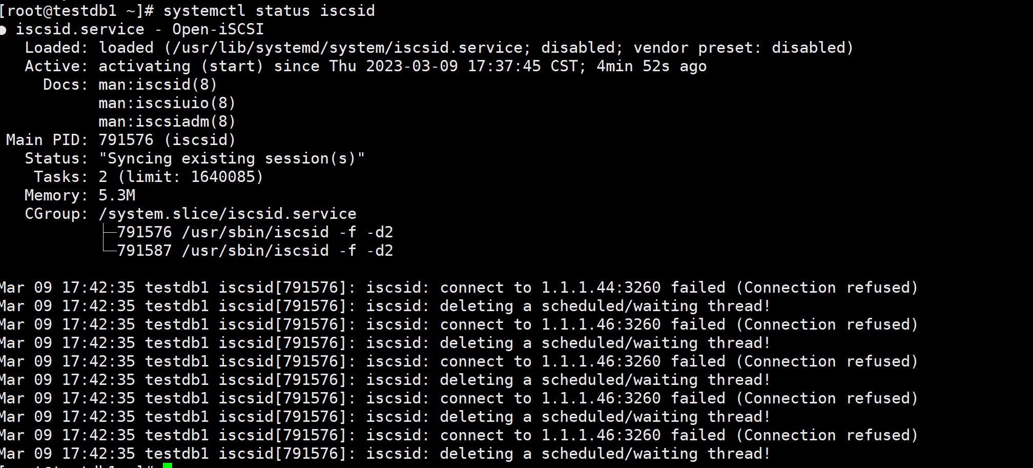 iscsiadm logout fail · Issue #402 · open-iscsi/open-iscsi · GitHub