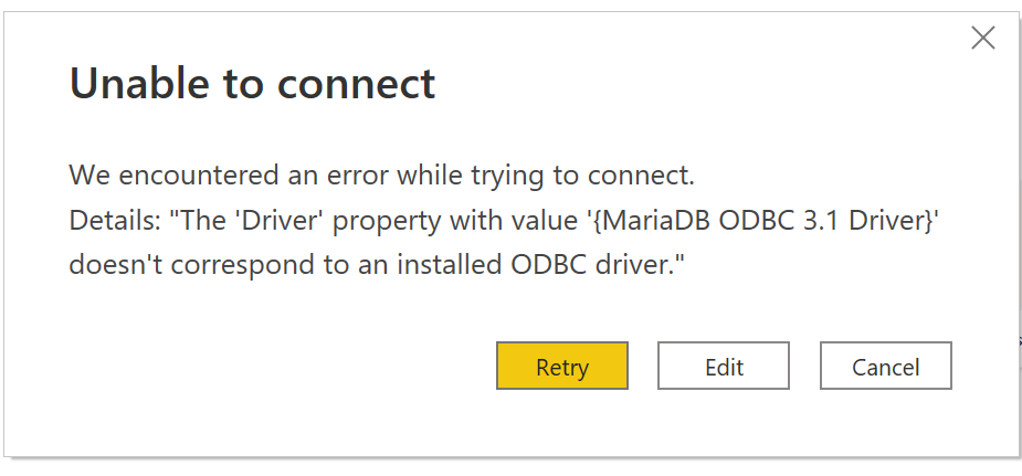 Unable To Connect · Issue 24 · Mariadb Corporationmariadb Powerbi · Github 